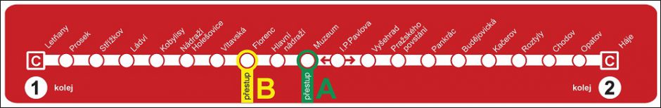 Prague public transport city map - Metroprague.com